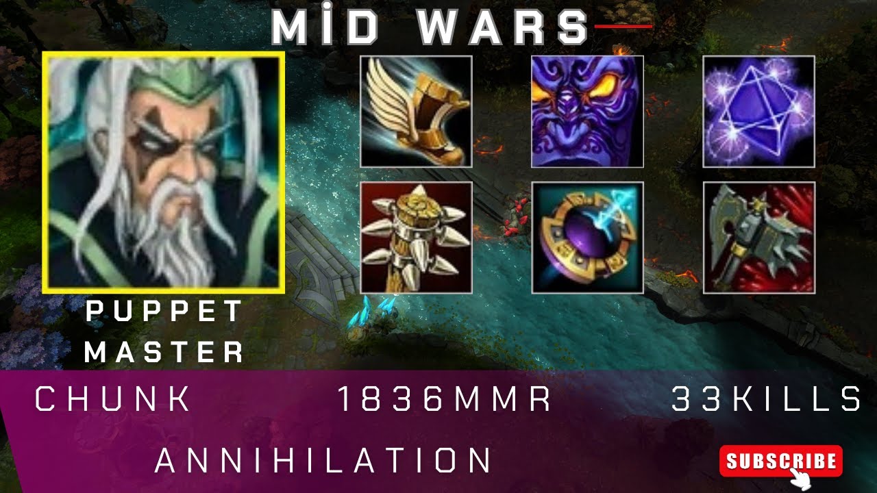 HoN | Mid Wars | Puppet Master | ChunK | 1836 MMR - YouTube