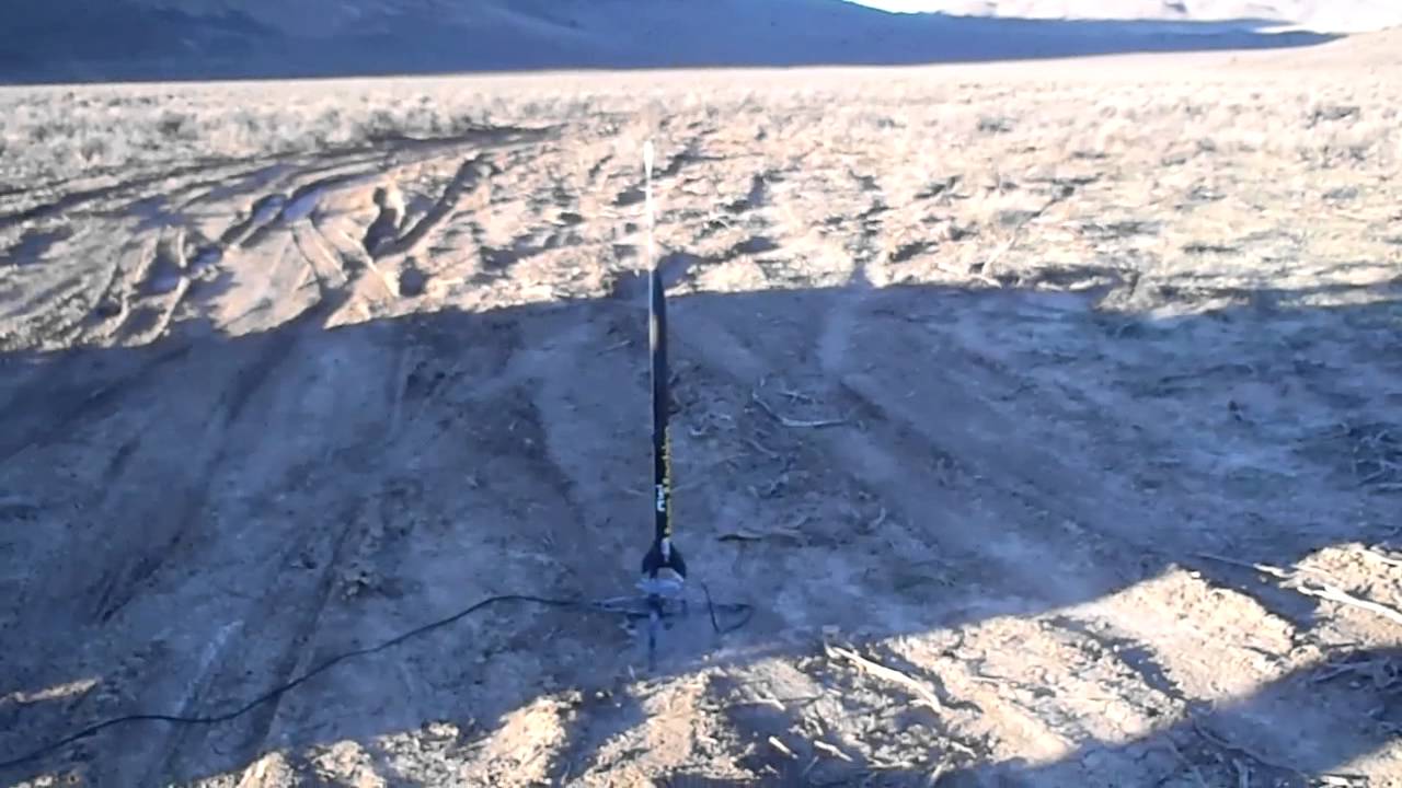 Estes Mean Machine mini model rocket launch.....lost in the desert ...