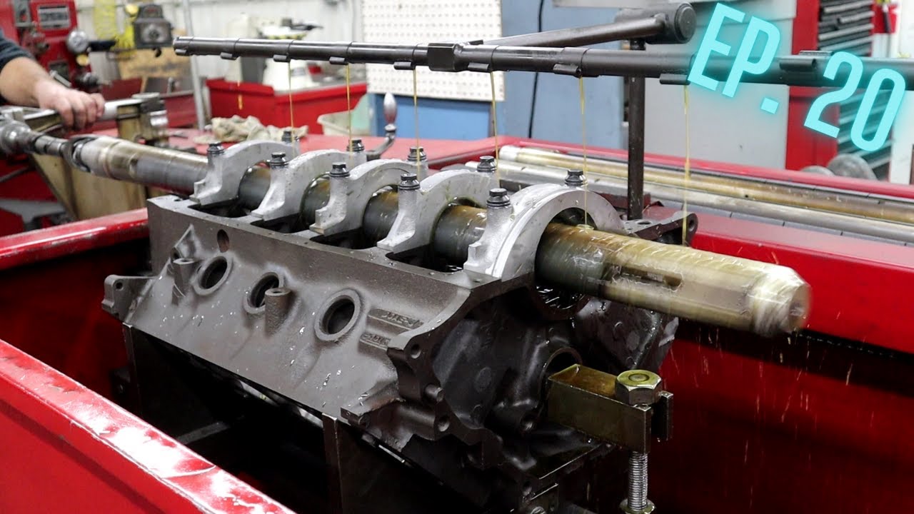 351 Cleveland Cylinder Boring and Align Honing - EP. 20: Project Clara ...