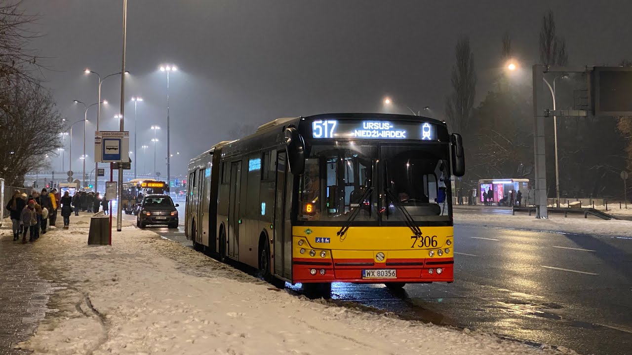 Solbus SM18 LNG #7306 (MZA Warszawa) - linia 517 - YouTube