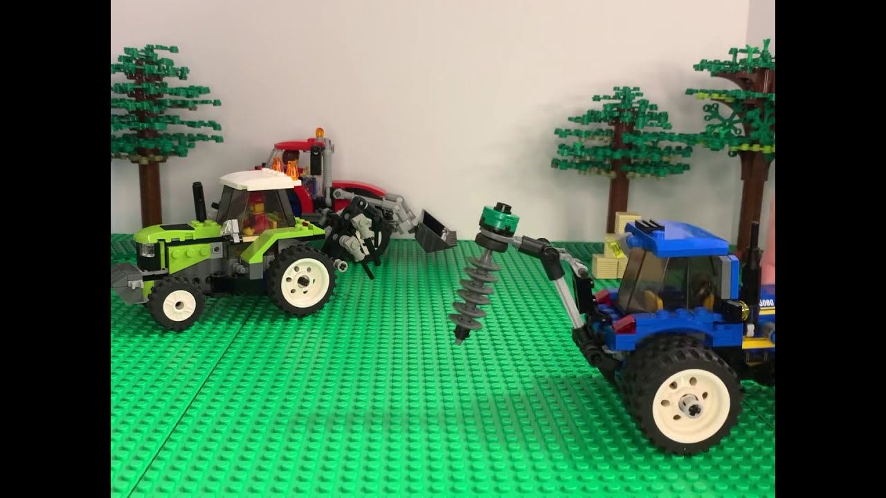 Lego tractor augers / post hole diggers for the farm. - YouTube