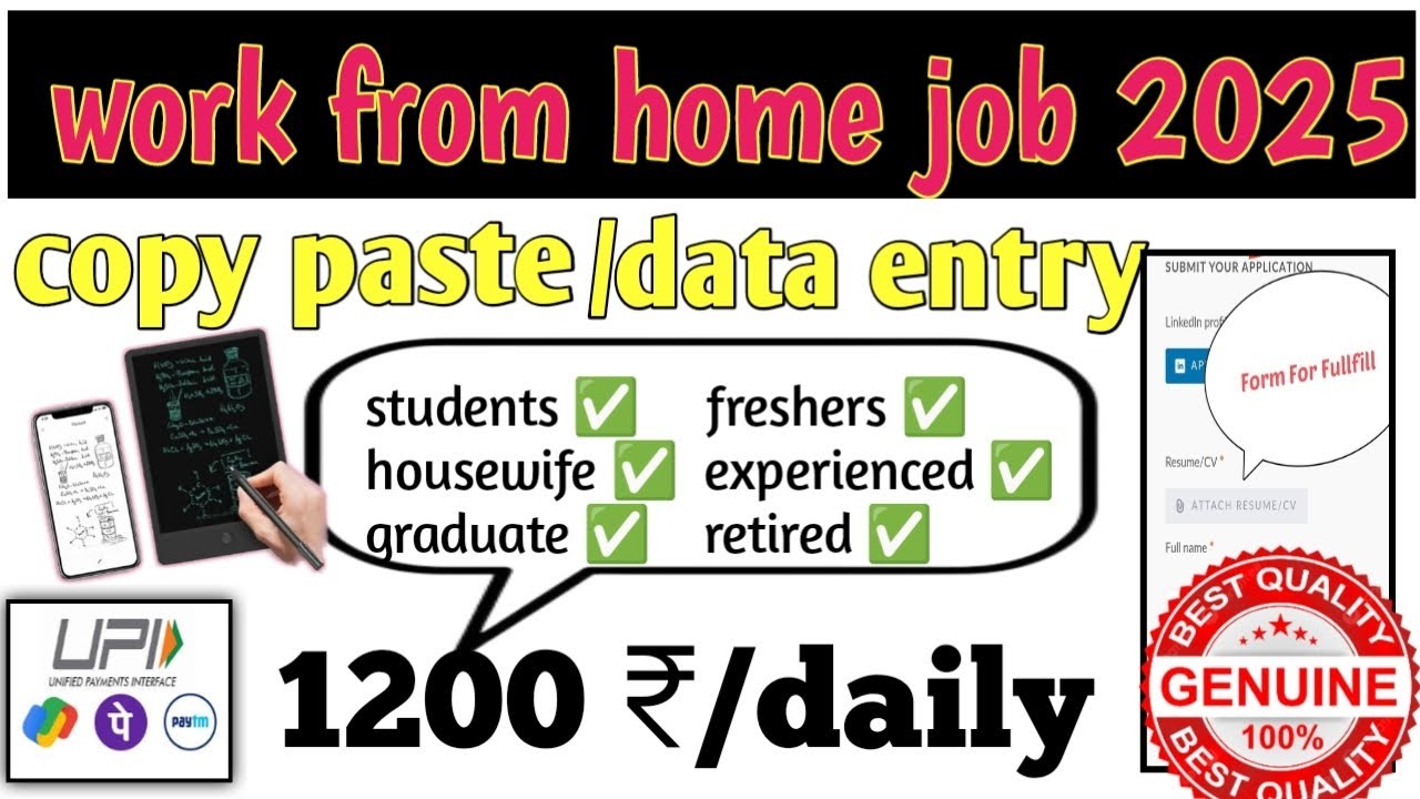 copy paste job . #data entry 💻work from home.#live withdrawal proof 👍 ...