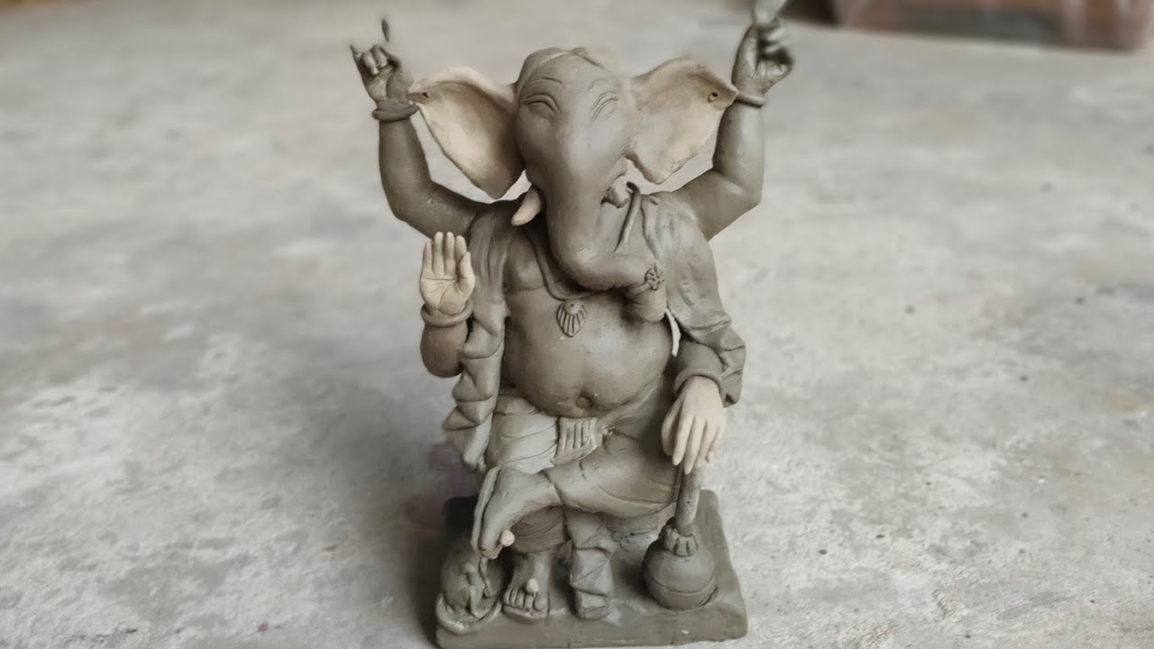 eco-friendly ganesh idol making | clay ganesh | ganpati | gajanan ...