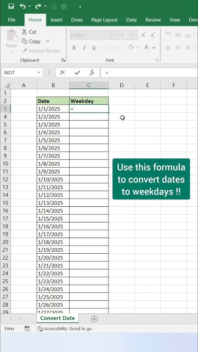 Date to days convert formula #excelformula #exceltricks #shorts - YouTube