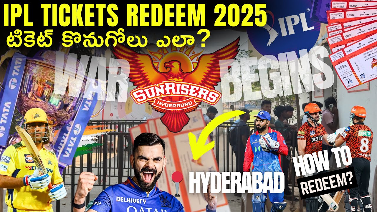 SRH physical tickets how to Redeem? | Gymkhana Cricket Ground IPL ...