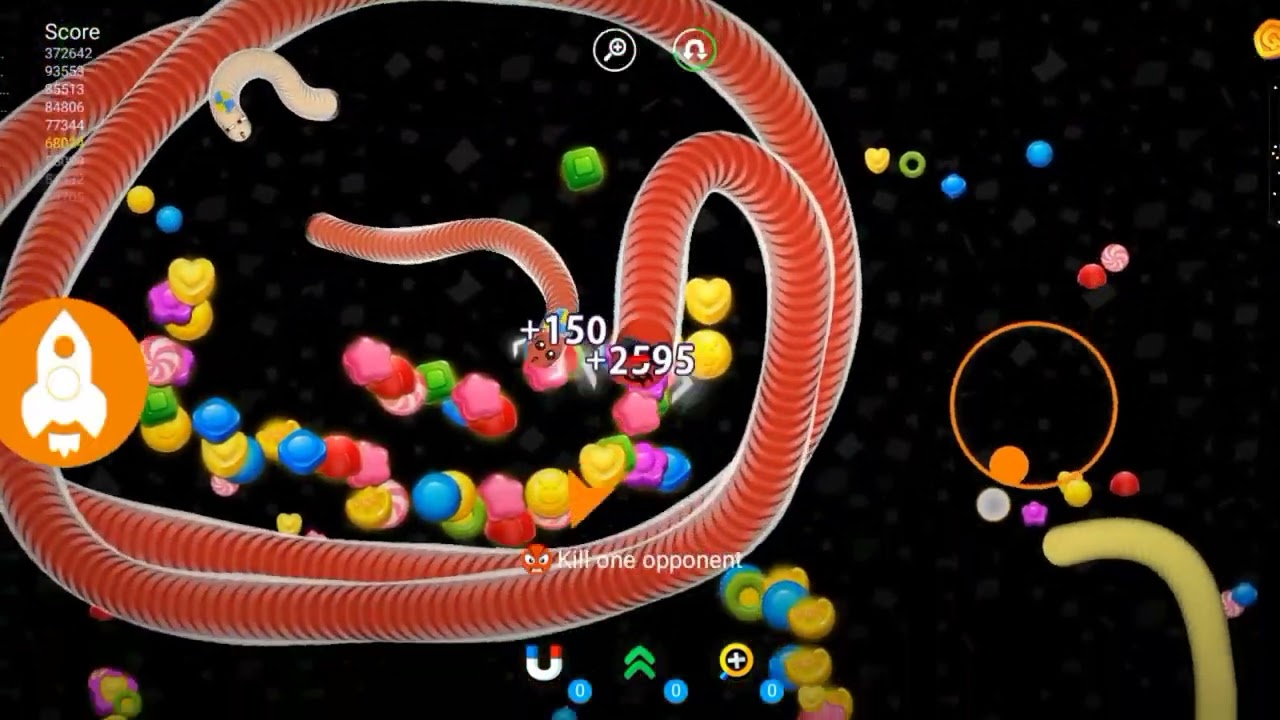 Magic worms, Biggest snacks 🐍🐍🐍#worms zone game play video#worms#game ...