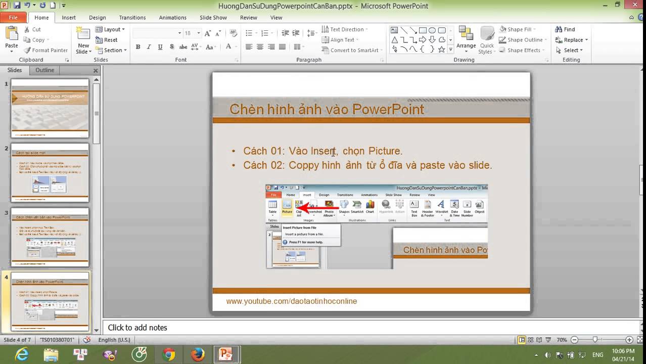 Hướng dẫn cách sử dụng, cách làm slide PowerPoint 2010 HD - YouTube
