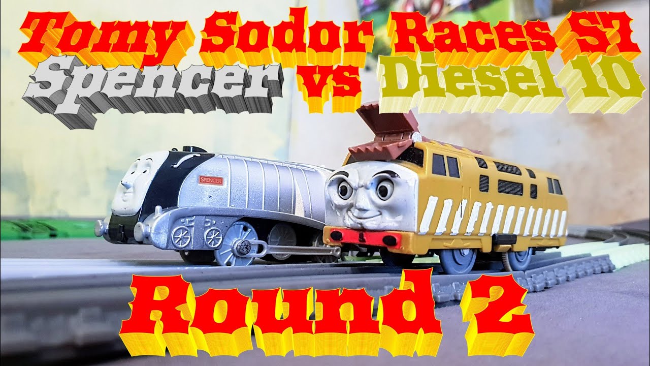 Tomy Sodor Races: Spencer vs Diesel 10 S7 Round 2, Race 8! - YouTube