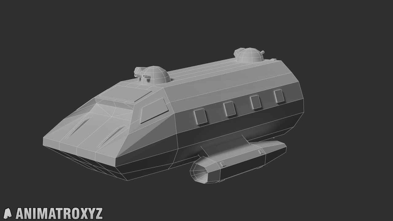 Medium Space Transporter 1, Real-Time Untextured Model (Cycles) - YouTube