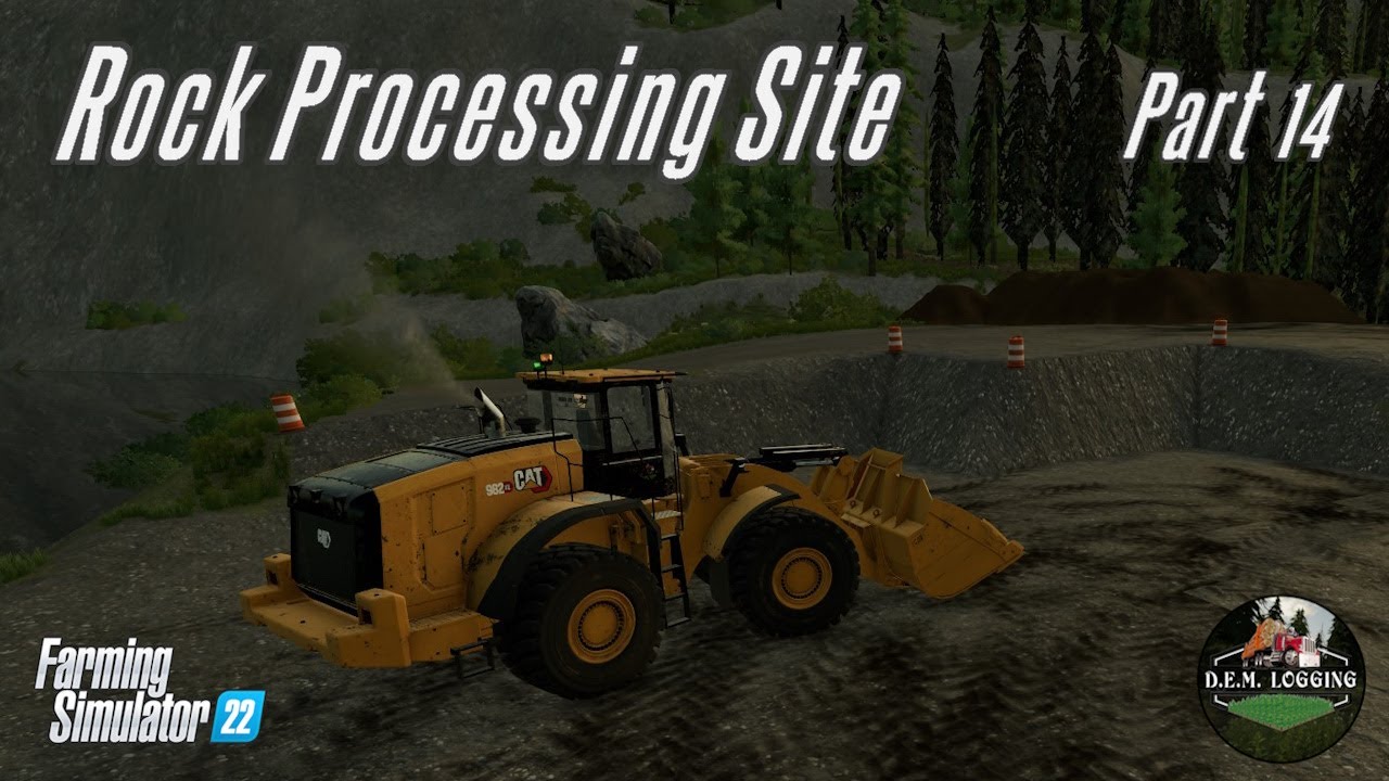Rock Processing Site Construction Part 14 - Farming Simulator 22 - YouTube