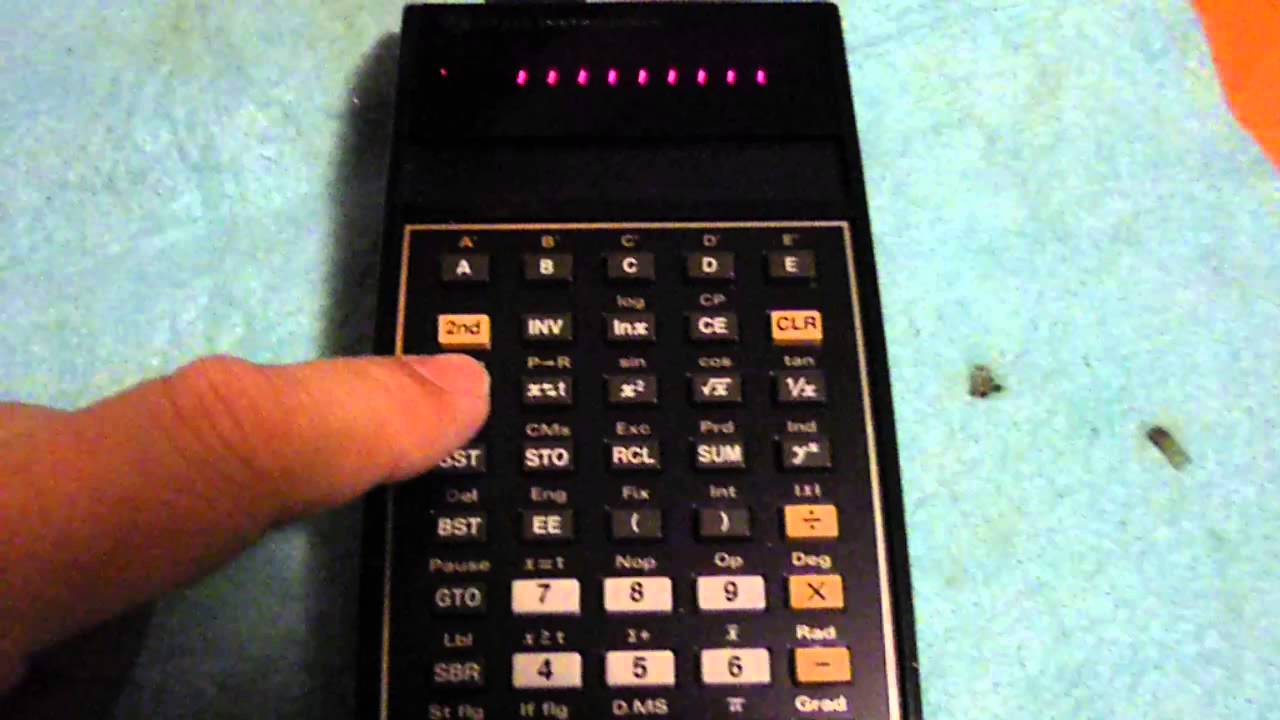 Texas TI-58C Constant Memory - YouTube