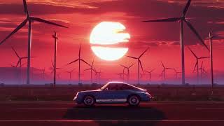Evening Drive And Windmills Live Wallpaper 4K