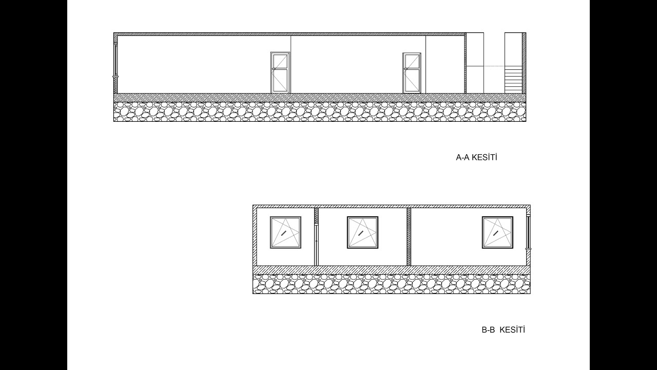 Autocad - Kat Planından Kesit Oluşturmak - YouTube