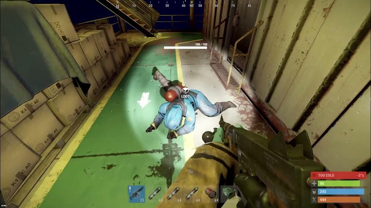 Rust - Large Oil Rig Walkthrough (Beginner - Bad Spray - Scary) - YouTube