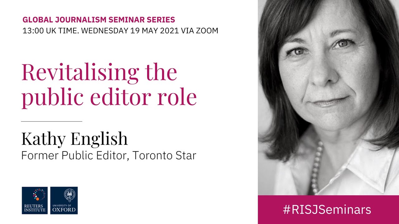 Revitalising the public editor role, Kathy English, Former Public ...