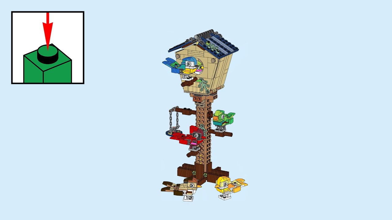 LEGO Creator 3-in-1 31143, Birdhouse - building instructions - YouTube
