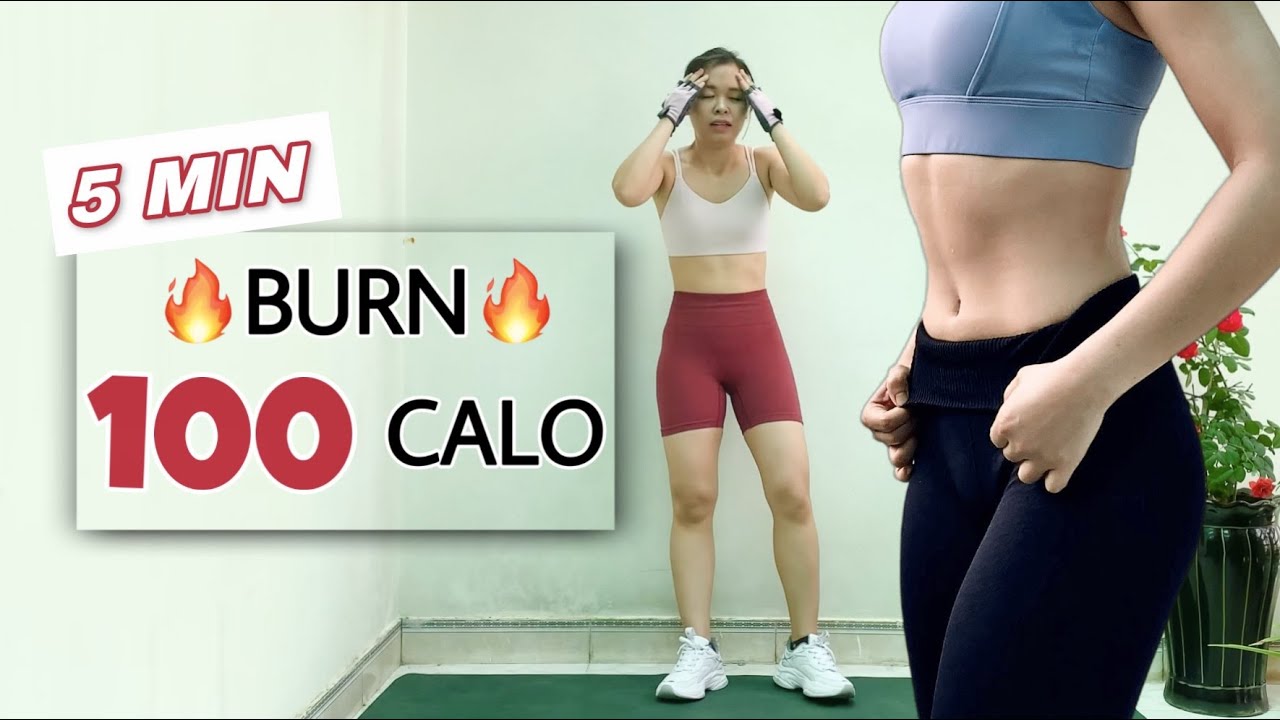 Bài Tập 5 Phút Đốt 100 Calo | 5 Min Hiit Cardio Burn 100 Calories - No ...