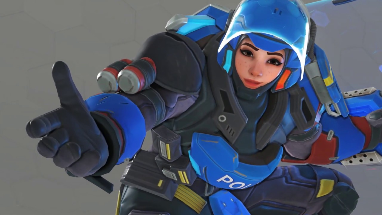 Riot Police Brigitte Skin Spotlight | All Cosmetics & Gameplay ...