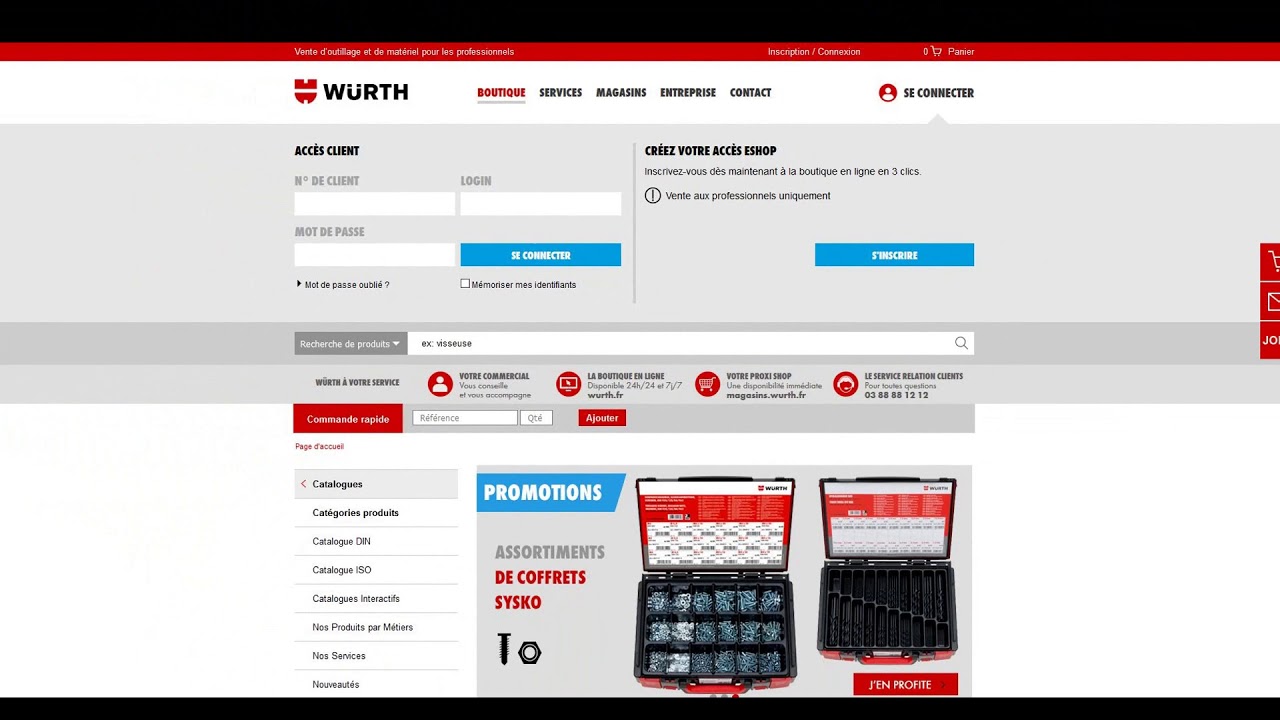 Eshop Würth Tutoriel n°3 : Comment récupérer votre mot de passe - YouTube