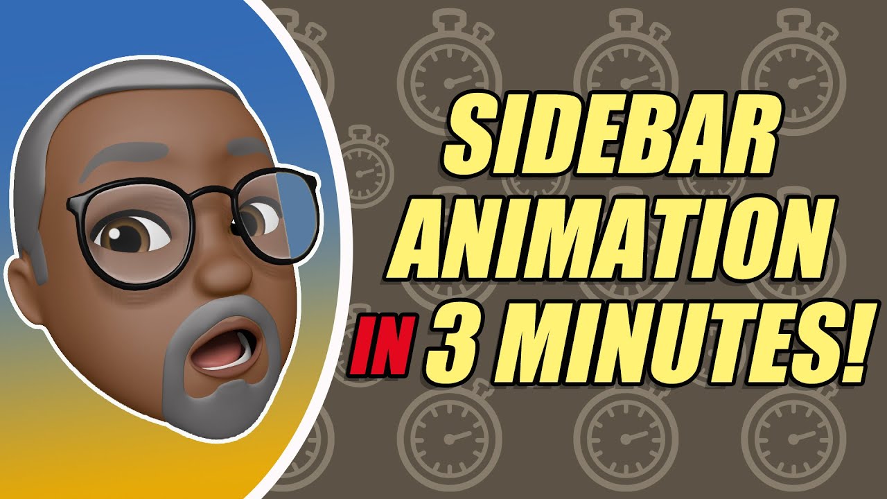Sidebar Animation in less than 3 minutes! Made with Apple Keynote - YouTube