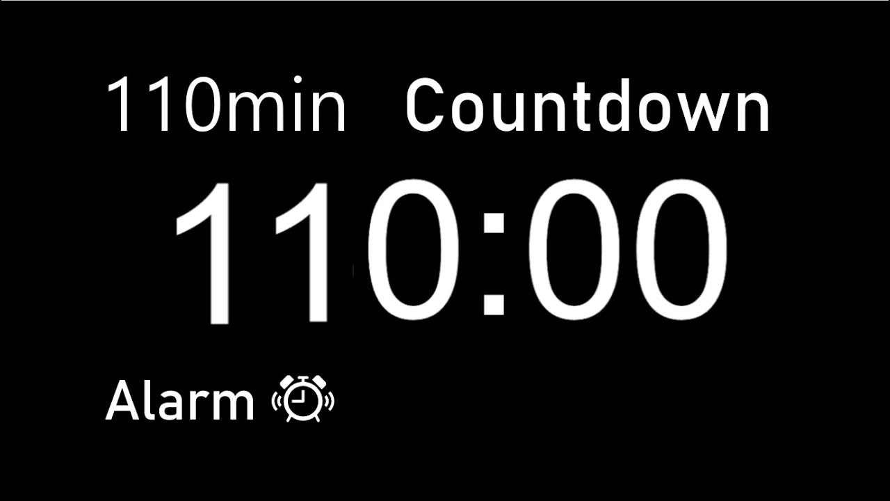 [110minute Timer & Alarm] Countdown | 110분 타이머 | 110분 알람 - YouTube