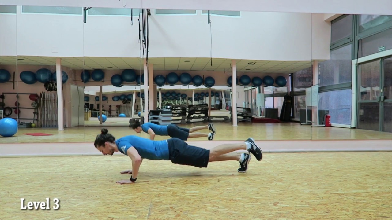 Push-up - Three levels of difficulty - YouTube