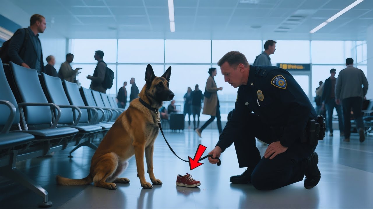 Dog Stares at an Abandoned Child's Shoe at the Airport What Police ...