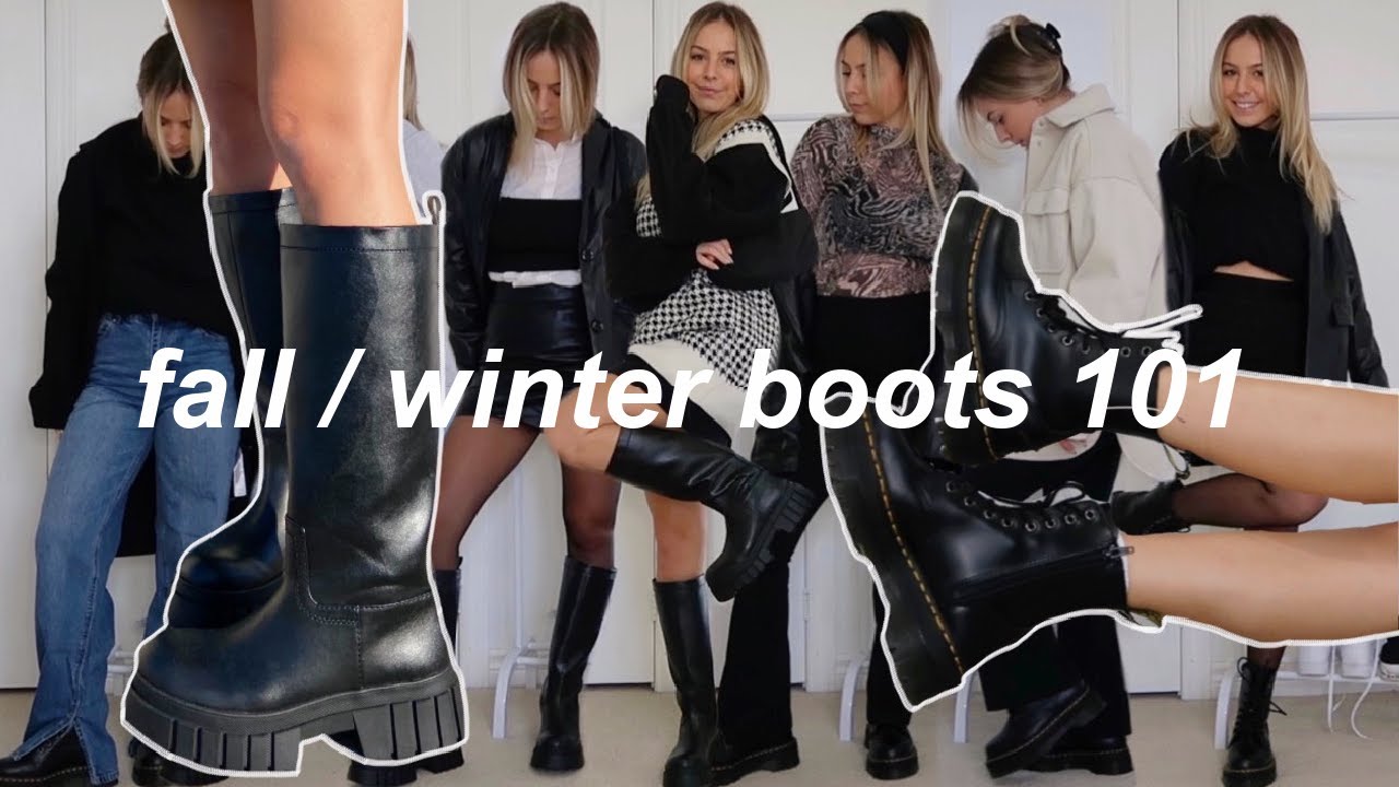 how to style boots for fall & winter - YouTube