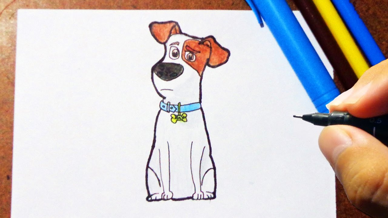 Como Desenhar e Pintar o MAX Pets A Vida Secreta dos Bichos, How to ...