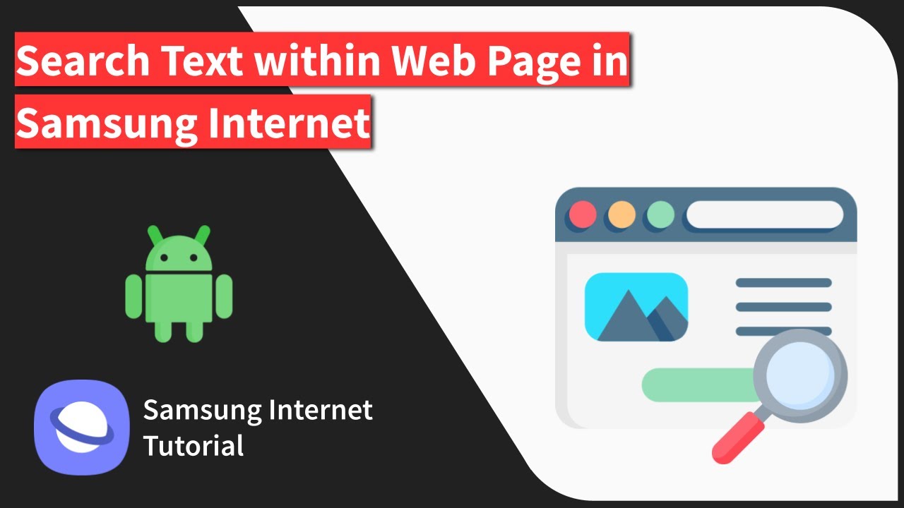 How to Search Text using Find on Page in Samsung Internet - YouTube
