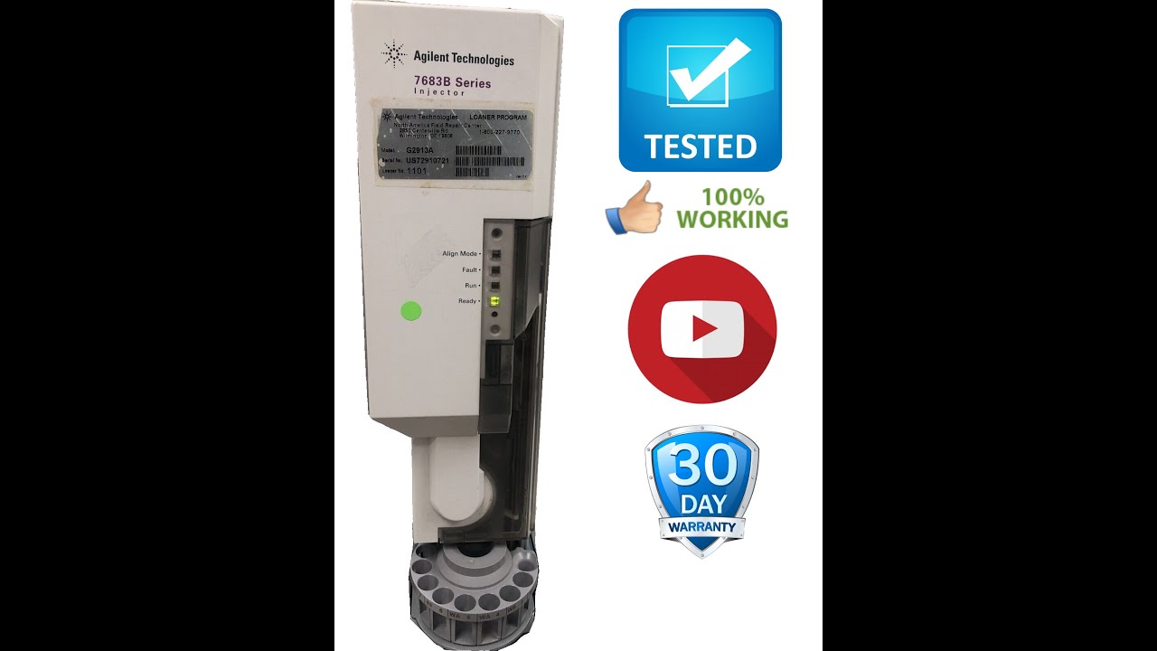 Agilent 7683B G2913A G2614A ALS Autosampler Injector in1516 2 3 - YouTube