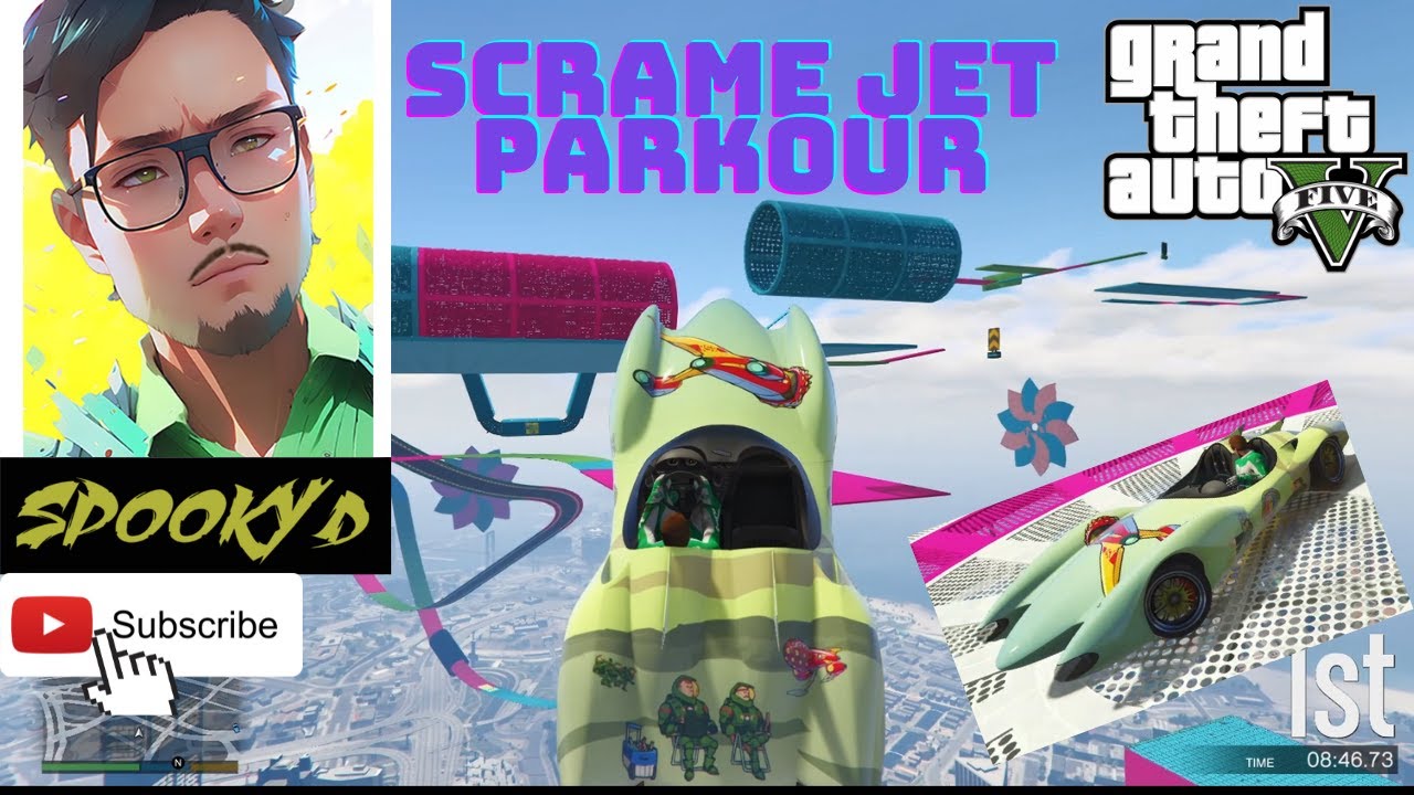 GTA 5 |Scrame Jet Stunt Race - YouTube