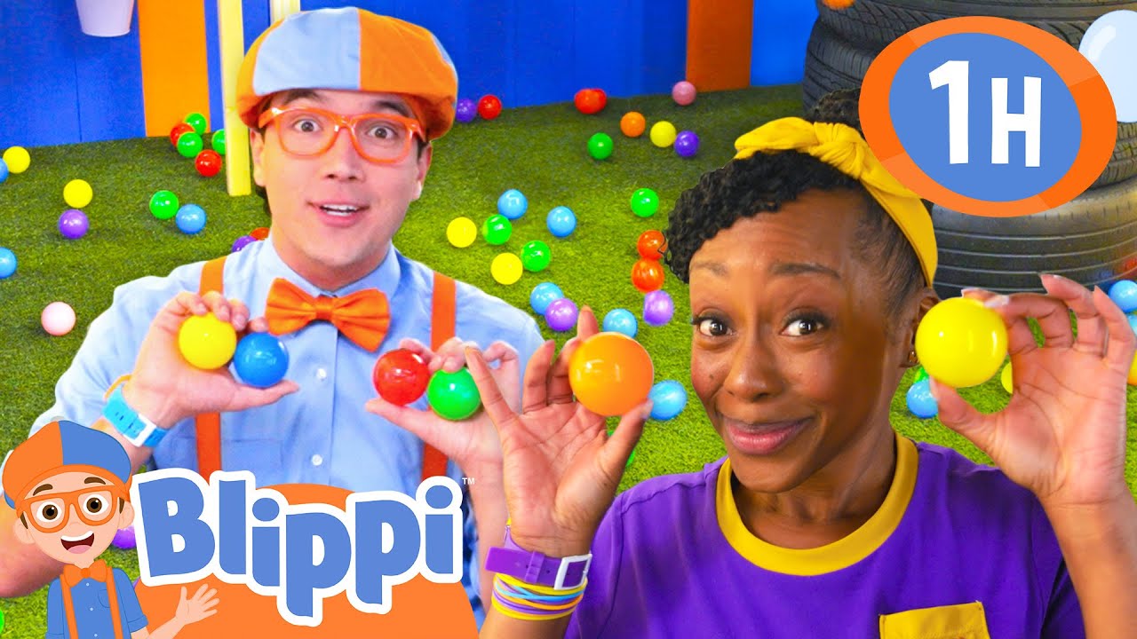 Blippi's Playdate: Ball Pit Color Game | Blippi Vehicles | Learning ...