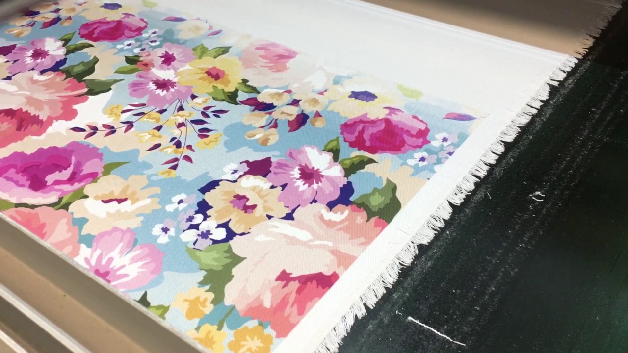 Pigment digital printing direct onto cotton - YouTube