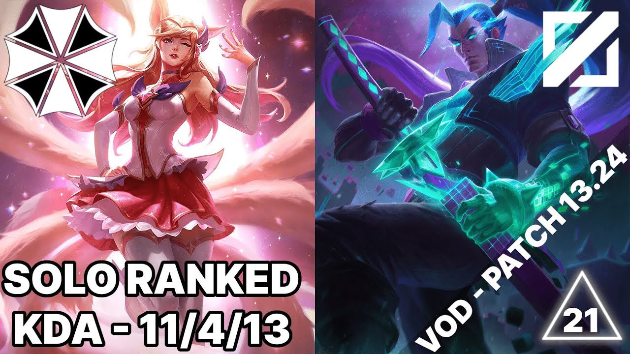 [League of Legends] 13.24 - Solo Ranked - Mid - VOD Series 21 - Ahri VS ...