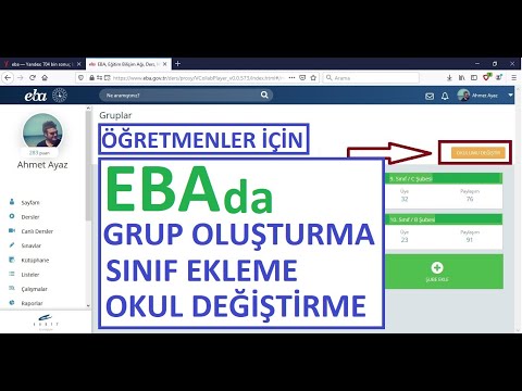 EBAda ÖĞRETMENLER İçin Grup Oluşturma, EBAda Sınıf Ekleme, EBAda Okul Değiştirme Nasıl Yapılır?