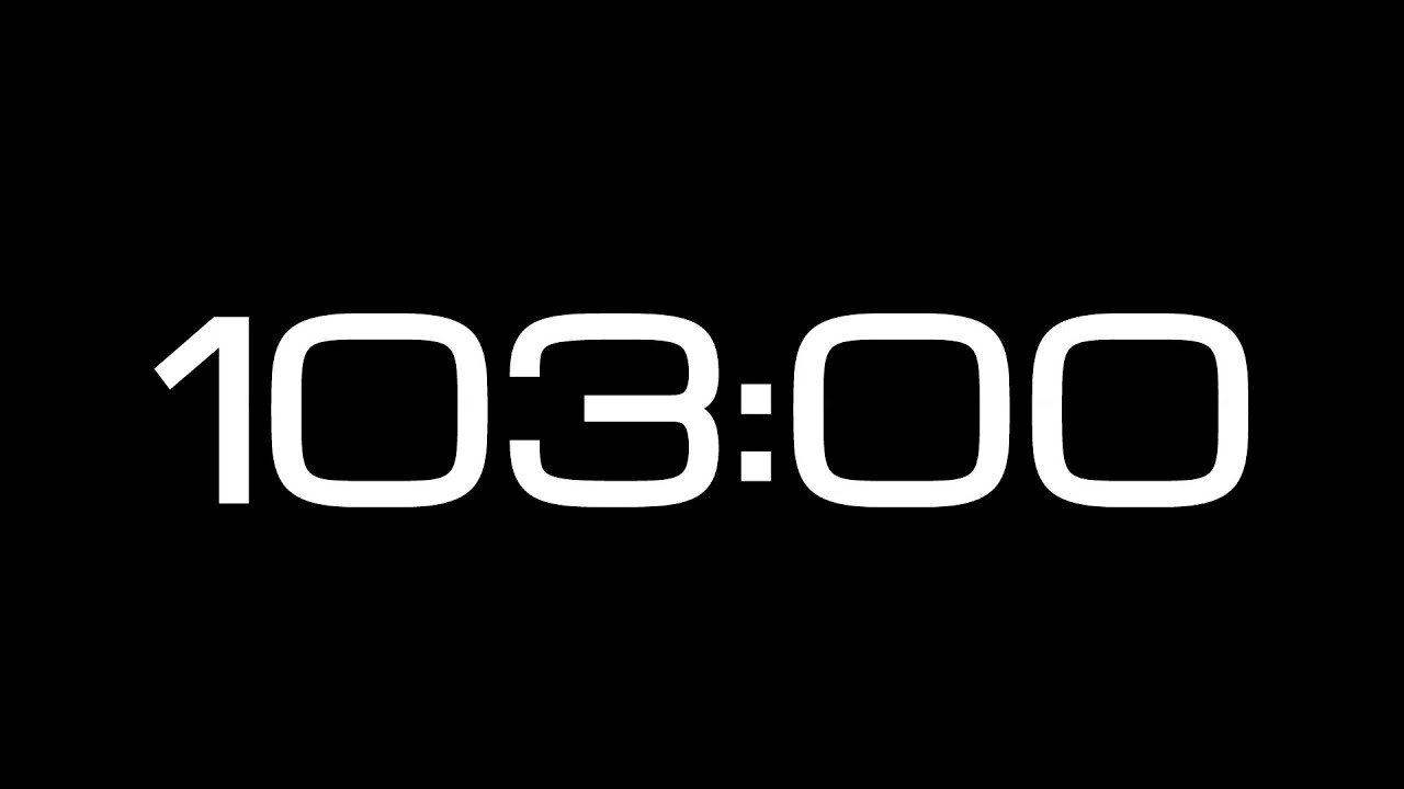 103 Minute Countdown Timer / NO SOUND - YouTube