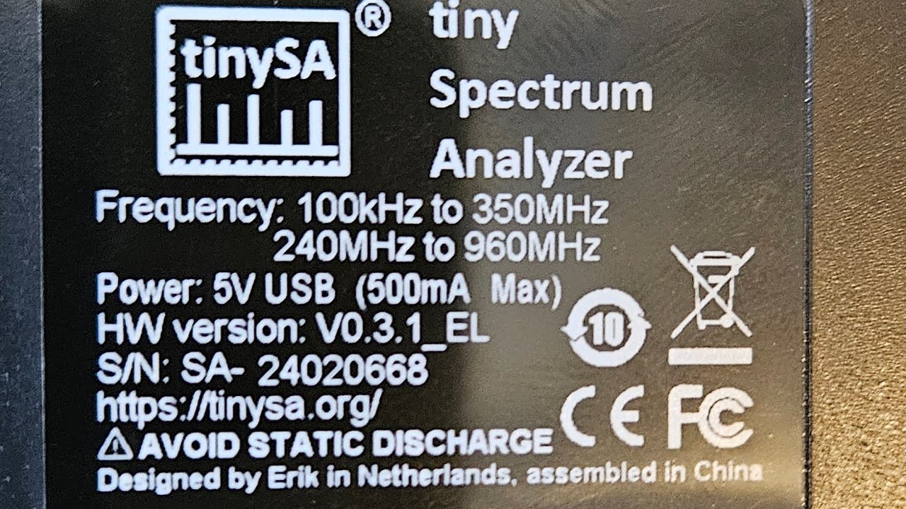 Playing with new spectrum analyzer, tiny sa - YouTube
