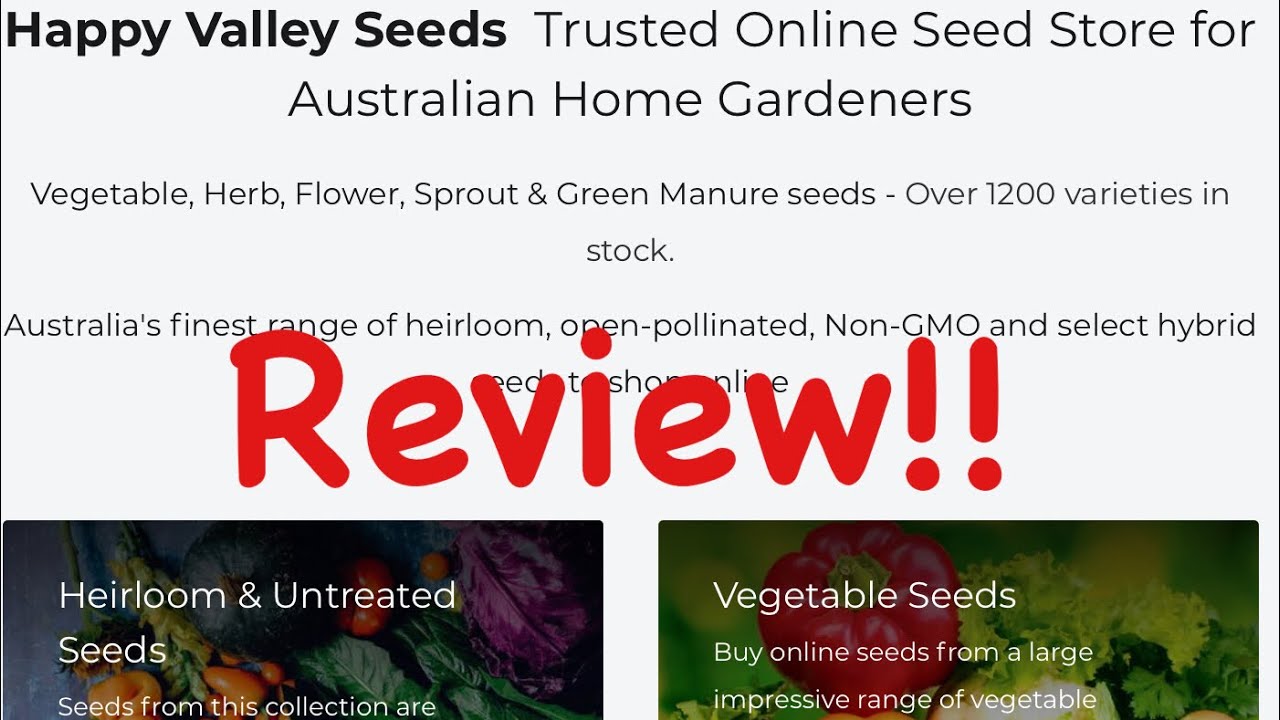 Review Happy Valley Seeds - YouTube