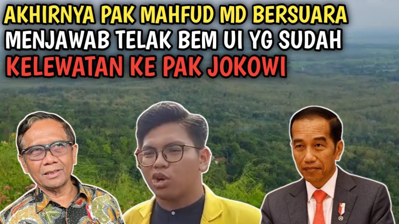 AKHIRNYA PAK MAHFUD BERSUARA MENJAWAB BEM UI YG SUDAH KELEWATAN ...