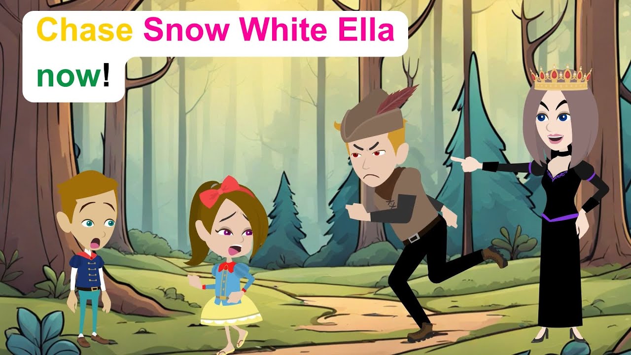 Snow White Ella - Simple English Story - Ella English - YouTube