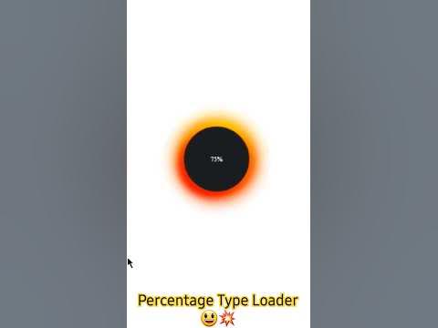 How to make percentage type Loader ? | @web100-in - YouTube