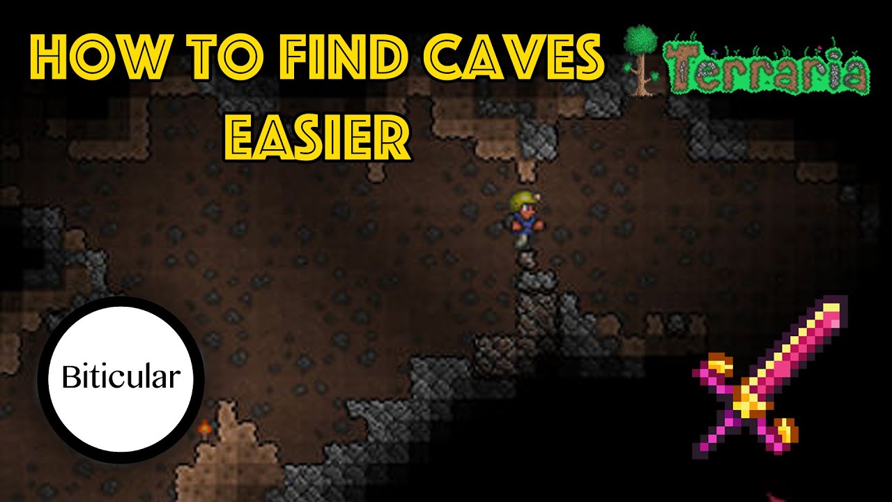 How to Find Caves/Mine Easier in Terraria - YouTube