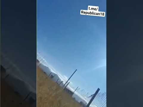 Azerbaycan Kamikaze ihasinin Ermeni çetelerini taşıyan otobüse dalışı