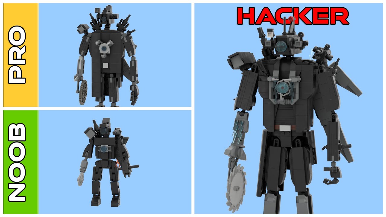 LEGO Current Upgraded Titan Cameraman Noob, Pro, HACKER //(Skibidi ...