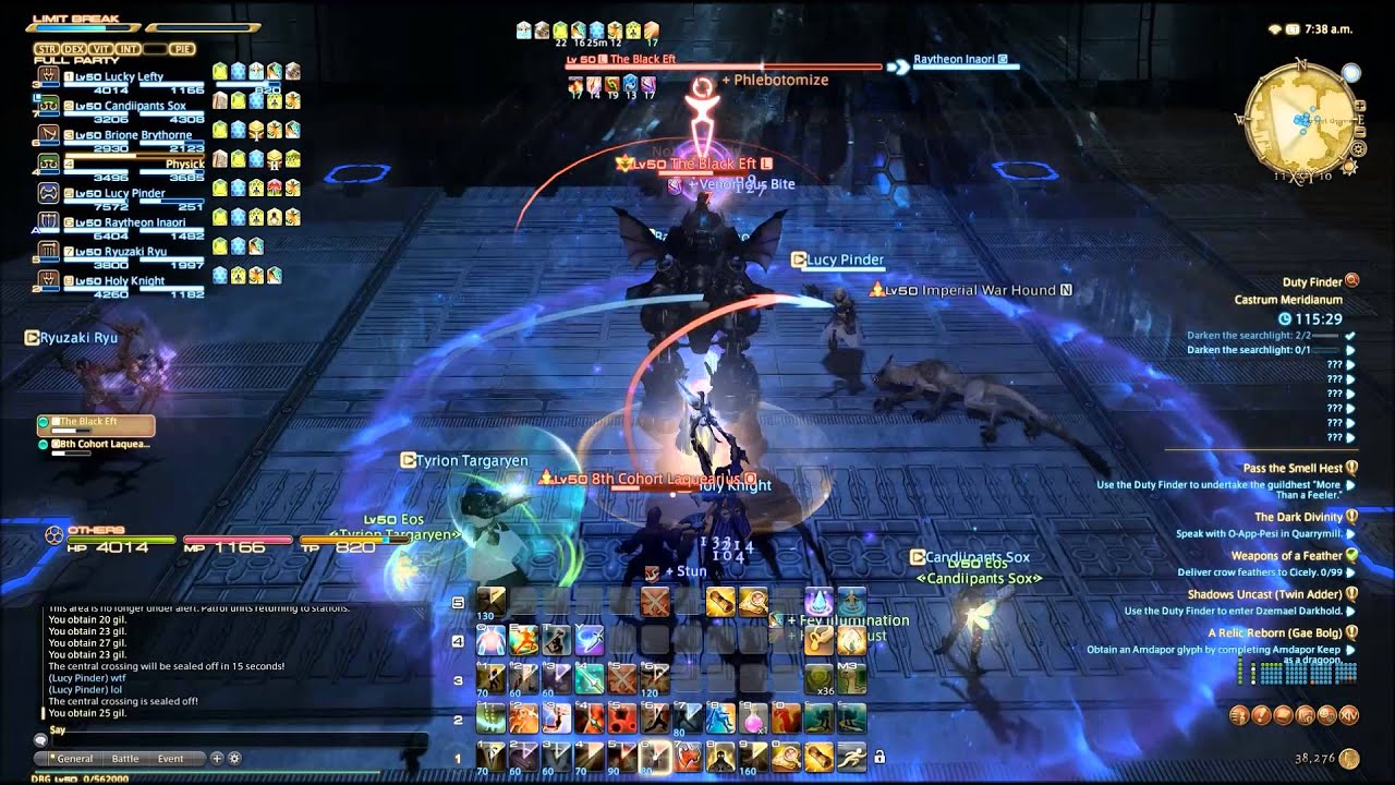 Final Fantasy 14 ARR FF XIV Castrum Meridianum Boss Fight: Black Eft ...