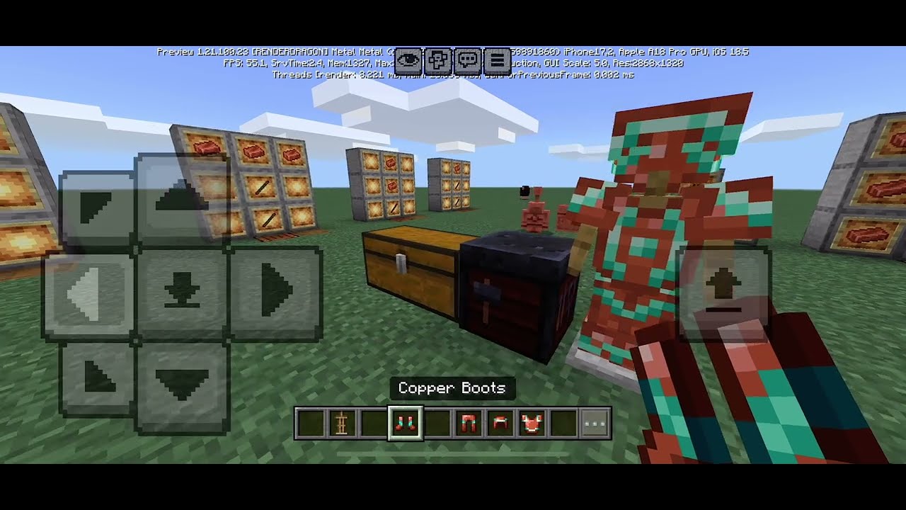 Minecraft copper golem & copper chests & tools weapons - YouTube
