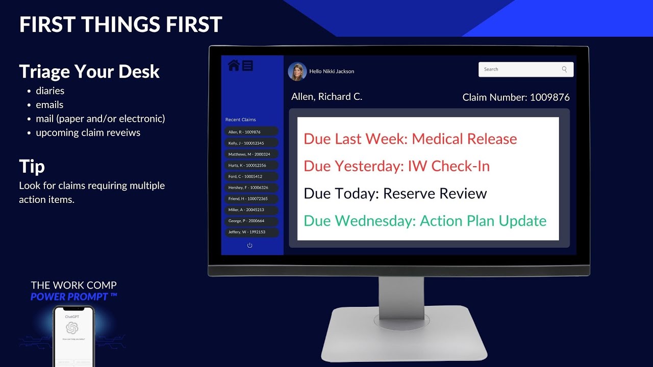 The Work Comp Power Prompt: Triage Your Desk to Get the Biggest Bang ...