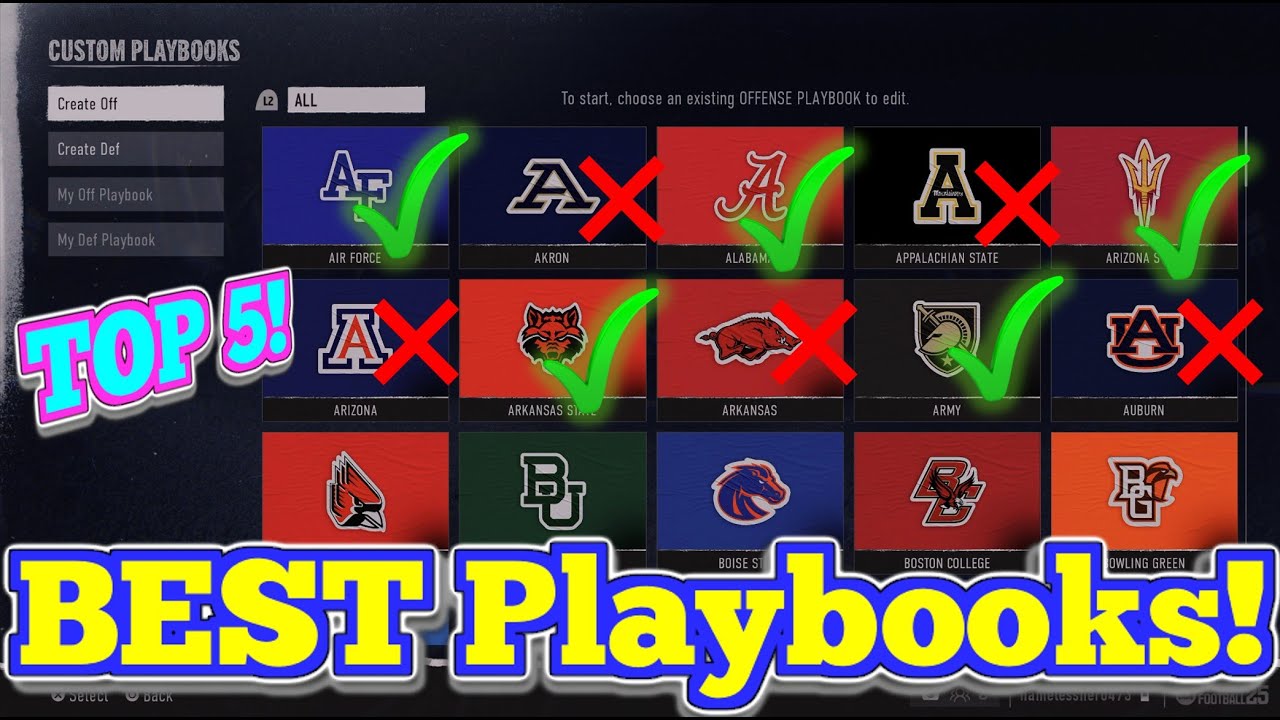 5 BEST Offensive Playbooks in College Football 25! - YouTube