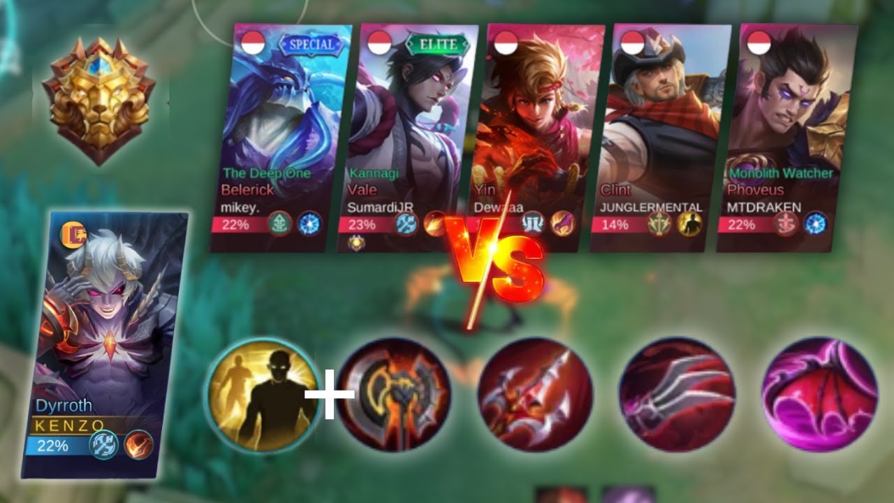 DYRRROTH VS EVERYONE!! | MLBB BATTLE OF FIGHTER! (Lifesteal GOD) - YouTube